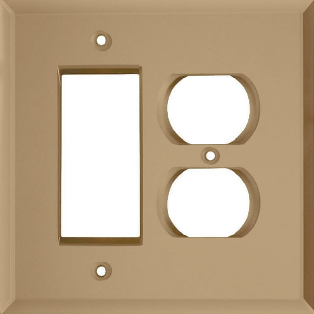 Bronze Tinted Glass Mirror - GFCI Rocker/Duplex Outlet Wall Plates ...