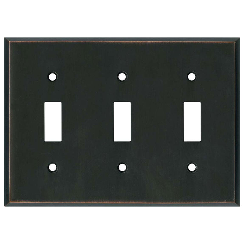 Triple Toggle Horizontal Light Switch, 3 Switch Wall Plate – Switch Hits