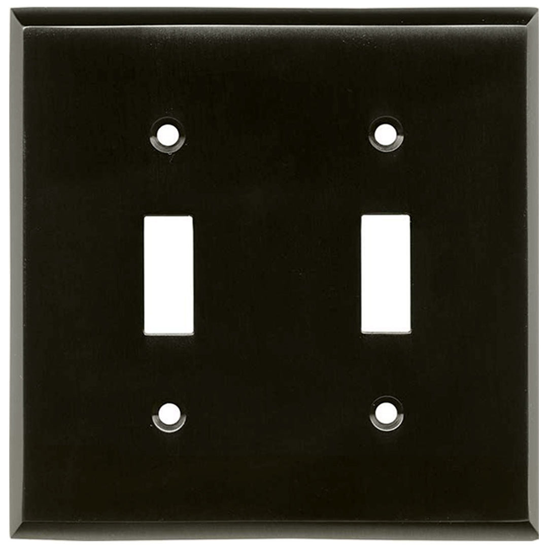 Satin Black Nickel Double Toggle Switch Plates - Sleek & Stylish ...