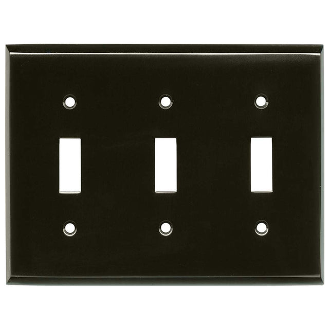 Satin Black Nickel 3-Toggle Light Switch Covers - Add Elegance to Your ...